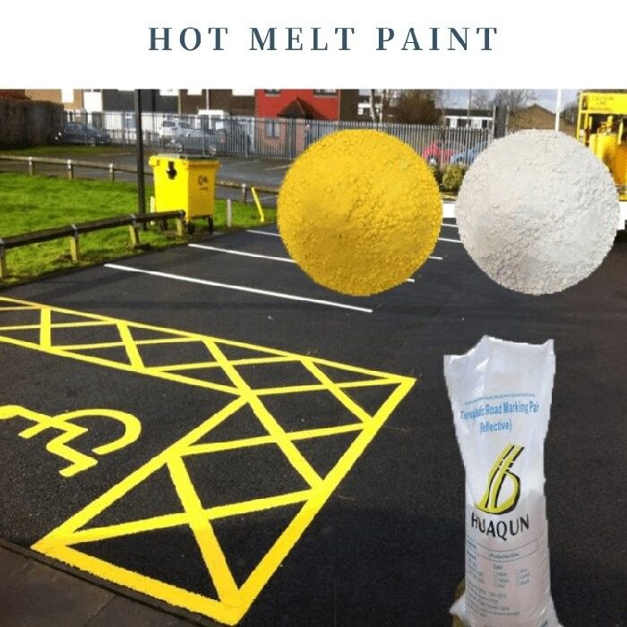 High Reflective Performance Thermoplastic Road Marking Paint Yellow and ...