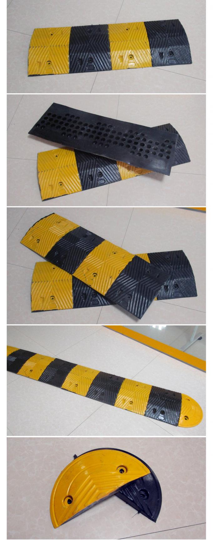 50mm Height Yellow And Black Road Speed Bumps