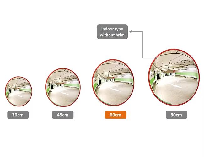 High Visibility Outdoor Convex Mirror Plastic Wide Angle Curved Traffic ...