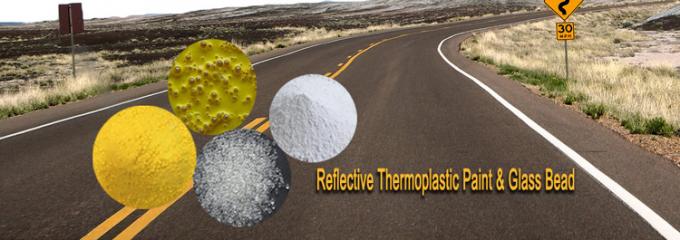 Reflective Thermoplastic Road Marking Paint , High Reflective Road Line ...